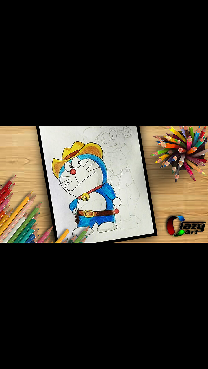 Doremon colour drawing #oilpastels#art#artist#painting#coloring# ...