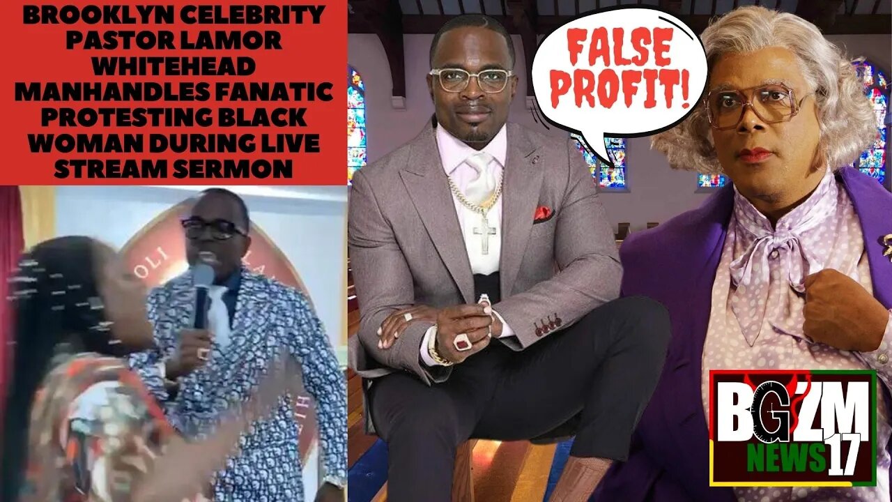 BROOKLYN PASTOR Lamor Whitehead Manhandles Fanatic Protesting Black ...
