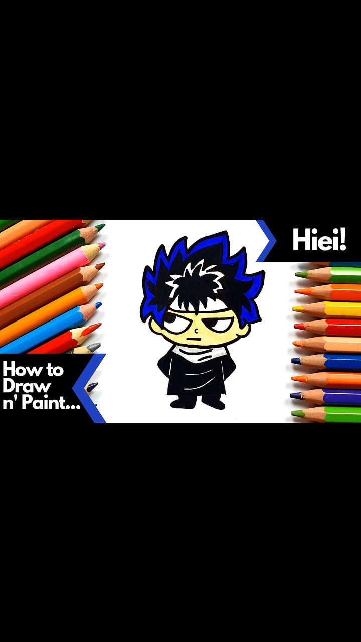 How to draw and paint Hiei Yu Yu Hakusho