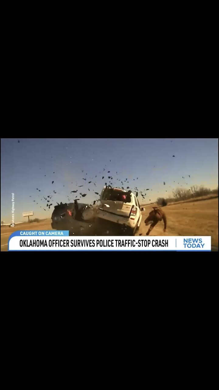 HIGHWAY PATROL OFFICER🚙👮‍♂️🚗 ESCAPE VIOLENT CRASH DURING TRAFFIC STOP🚙👮 ...