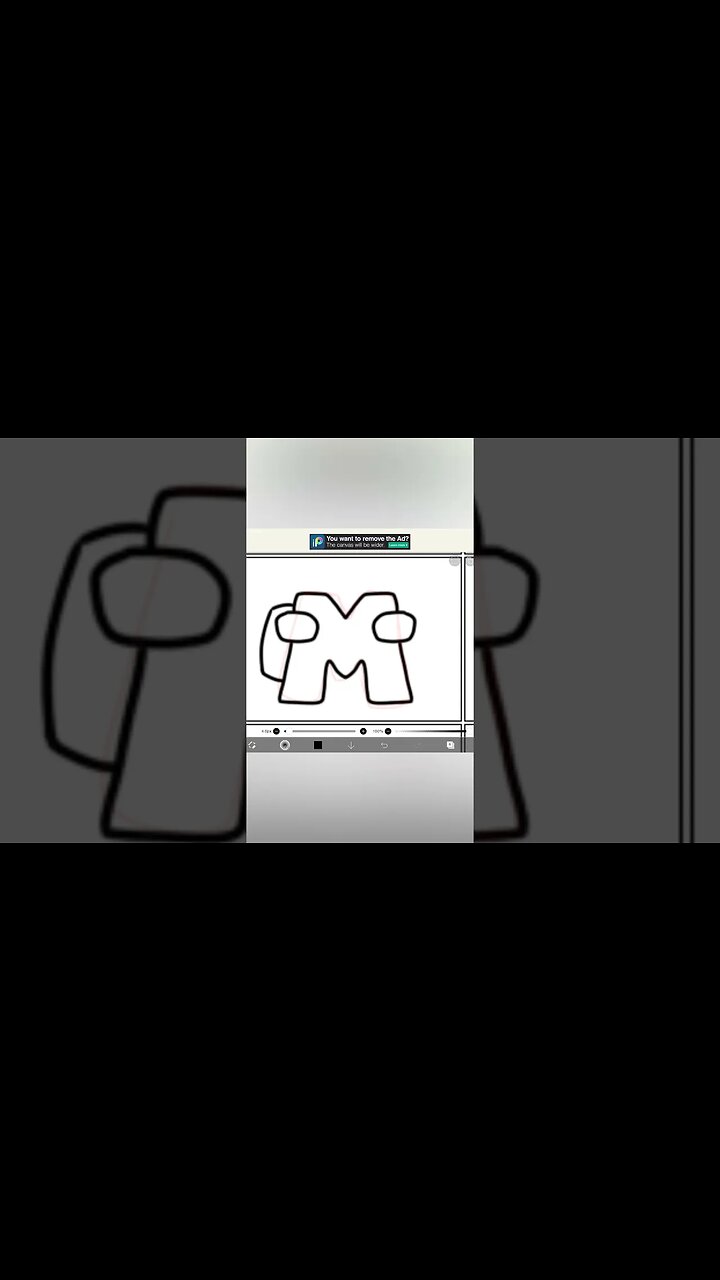 Drawing Alphabet Lore but Everyone is Sus | M #shorts