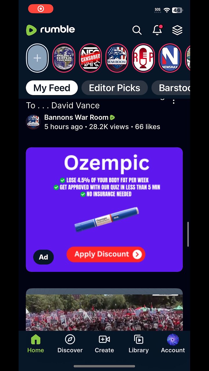 🤨Really, Rumble? 🤨…OZEMPIC ADS 🤨