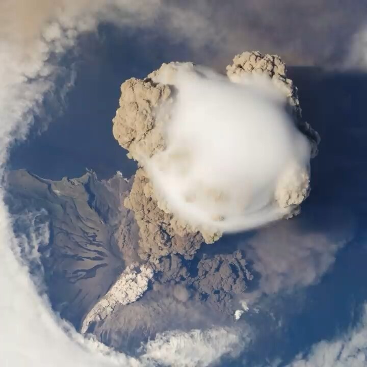 NASA | Sarychev volcano eruption from the international space station