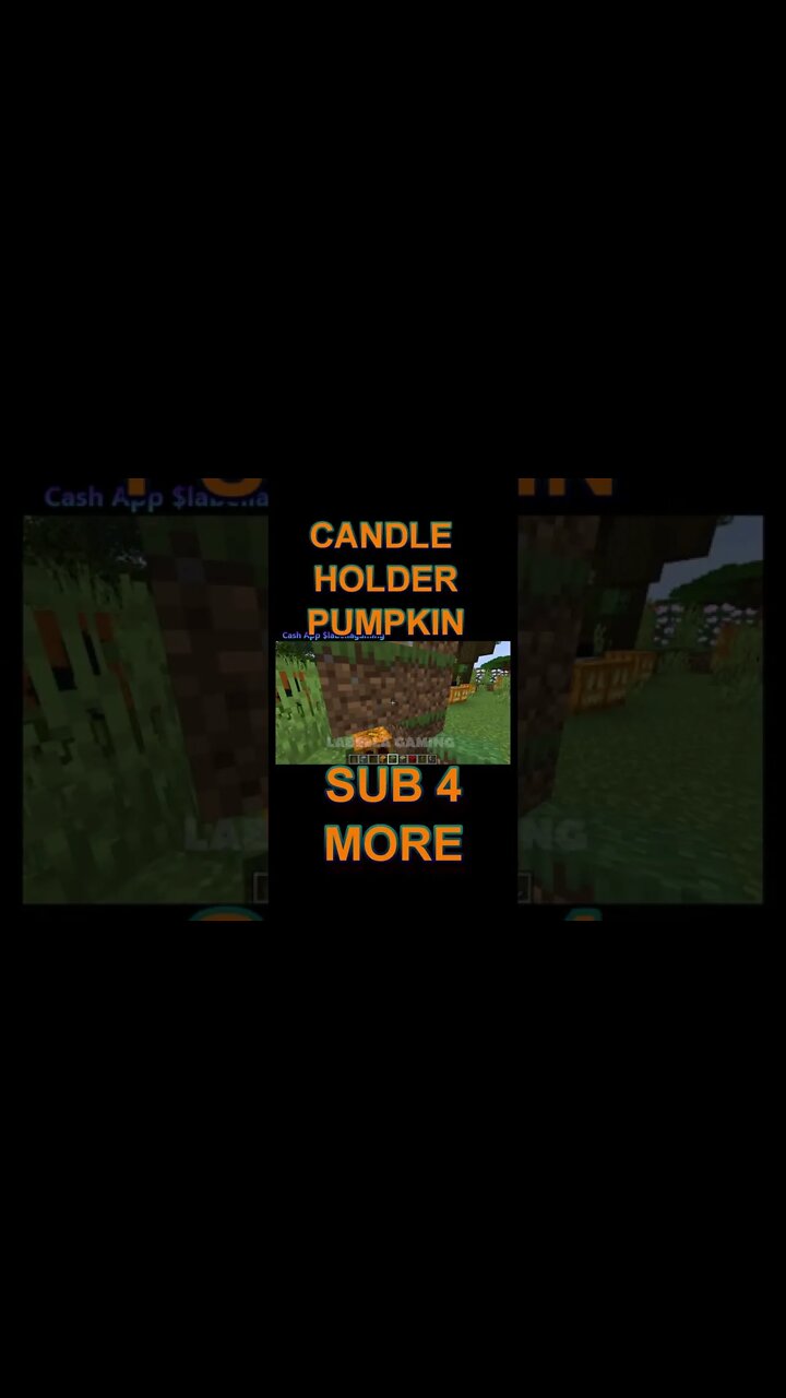 Minecraft: How To Make A Candle Holder With A Pumpkin