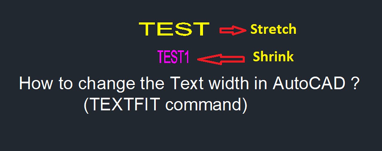 How to change the Text width in AutoCAD (TEXTFIT command AutoCAD)