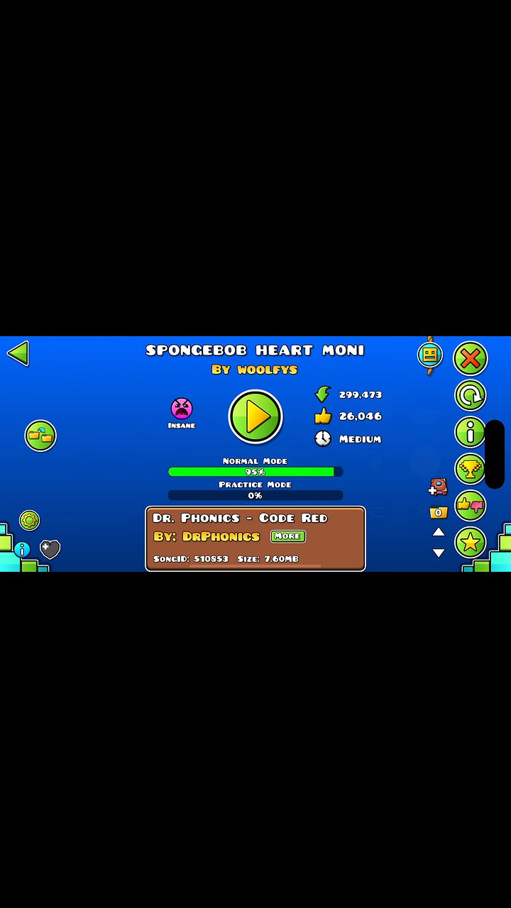 Geometry Dash: SpongeBob Heart Monitor