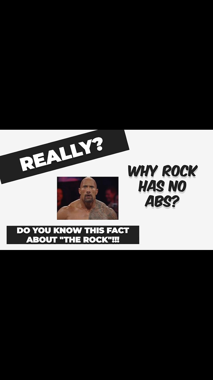 The reason why "Dwayne Johnson" has weird ABS!!!