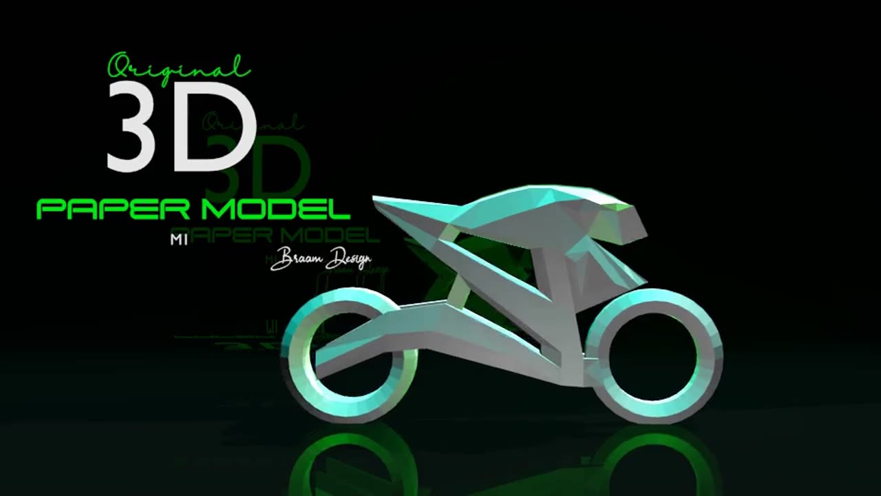 3D Motorcycle Paper Model
