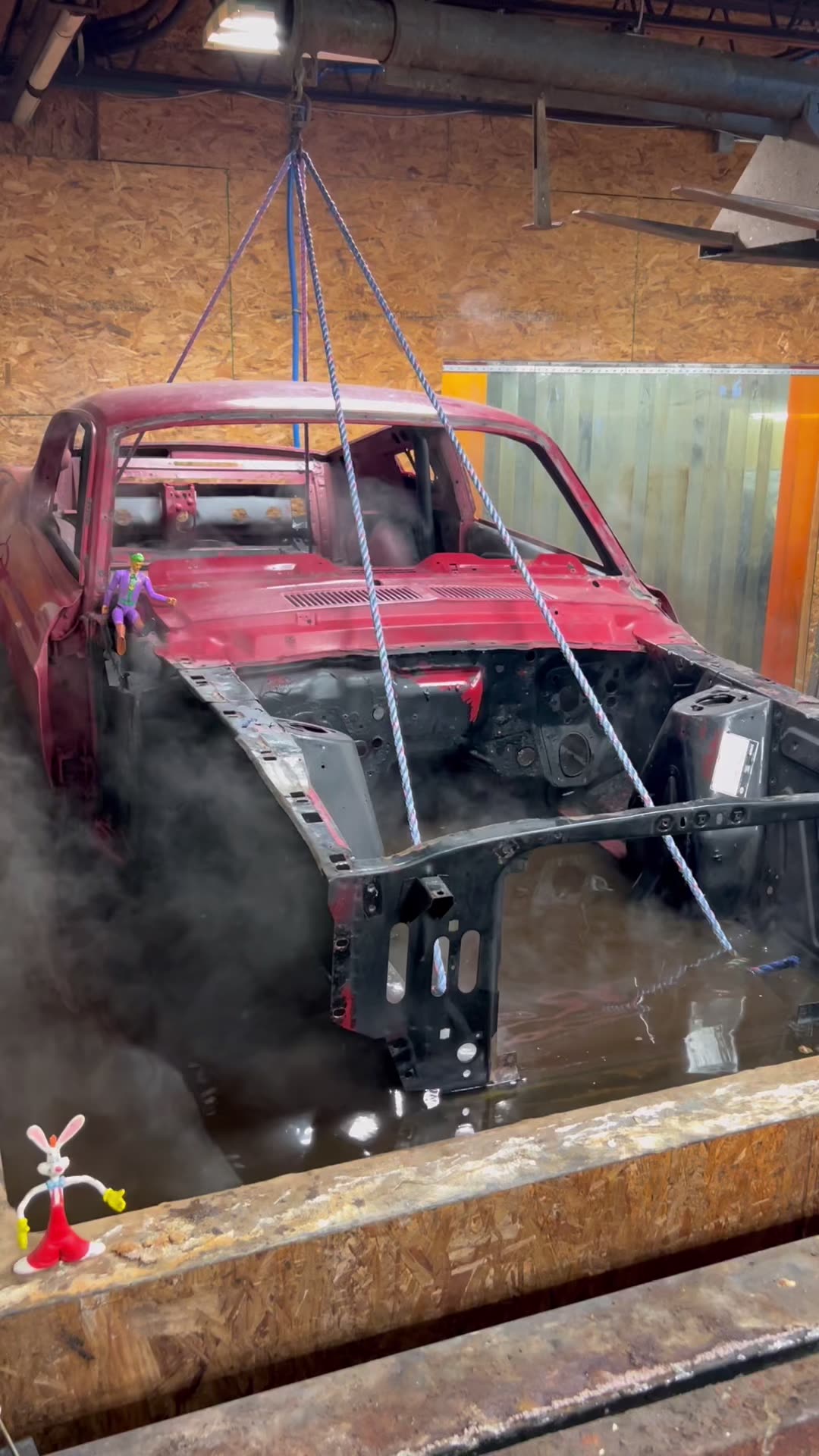 Chemical dipping a rare 1972 dodge challenger exhibition model