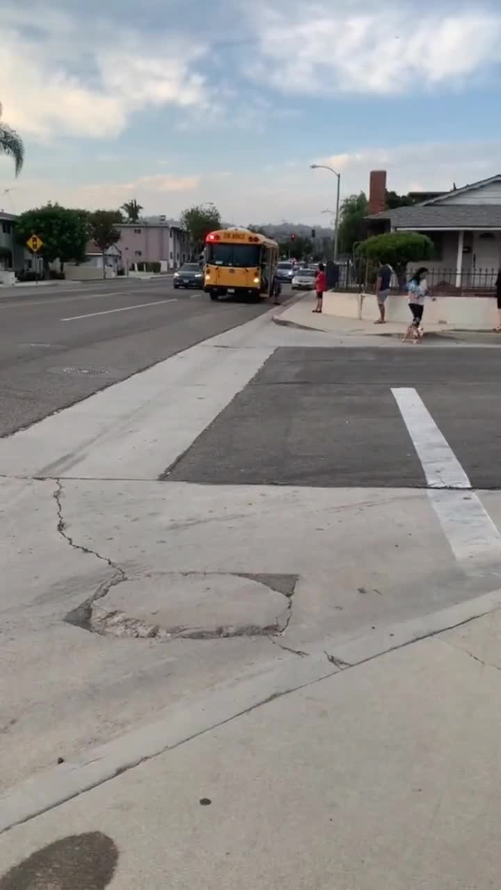 When the school bus stops