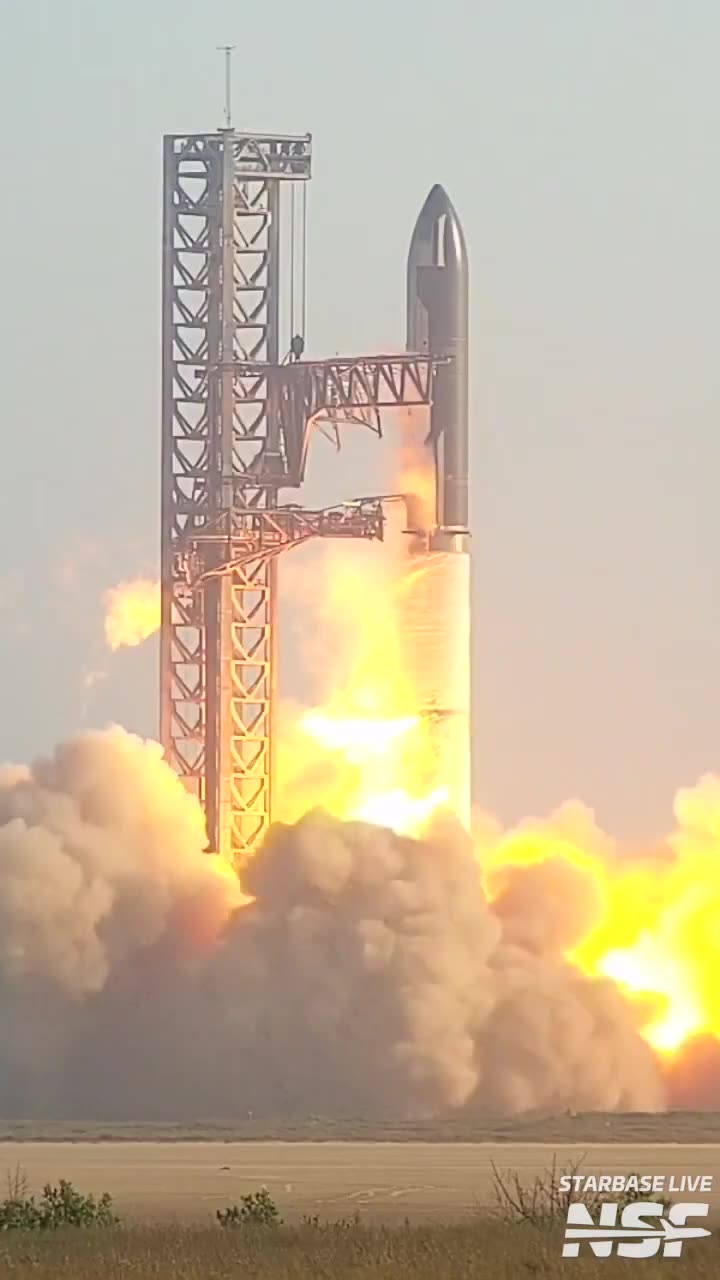 Ignition of the Most Powerful Rocket In The World: SpaceX's Starship