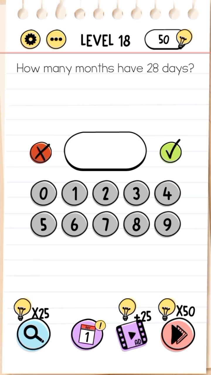 Game Brain Test level 18