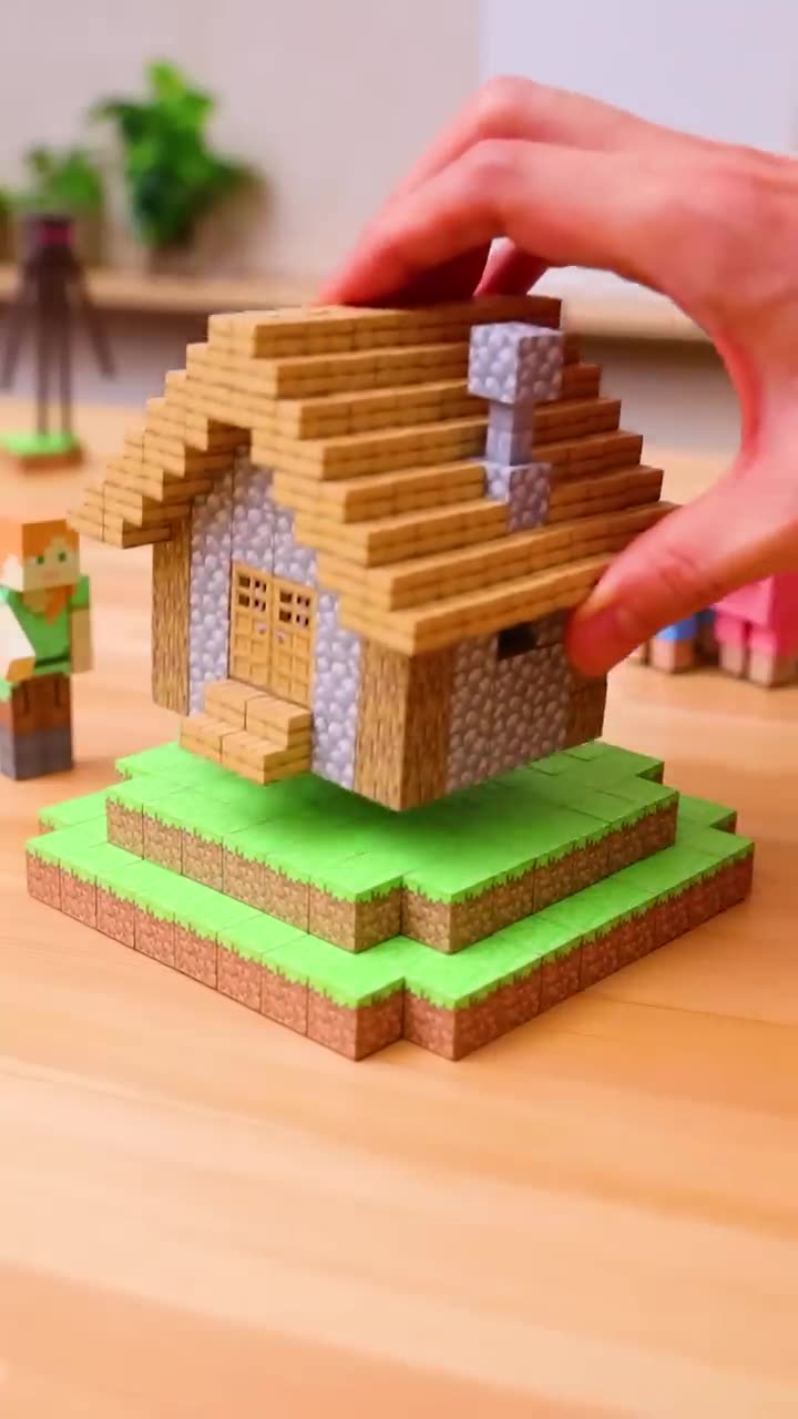 Minecraft House Magnetic Papercraft