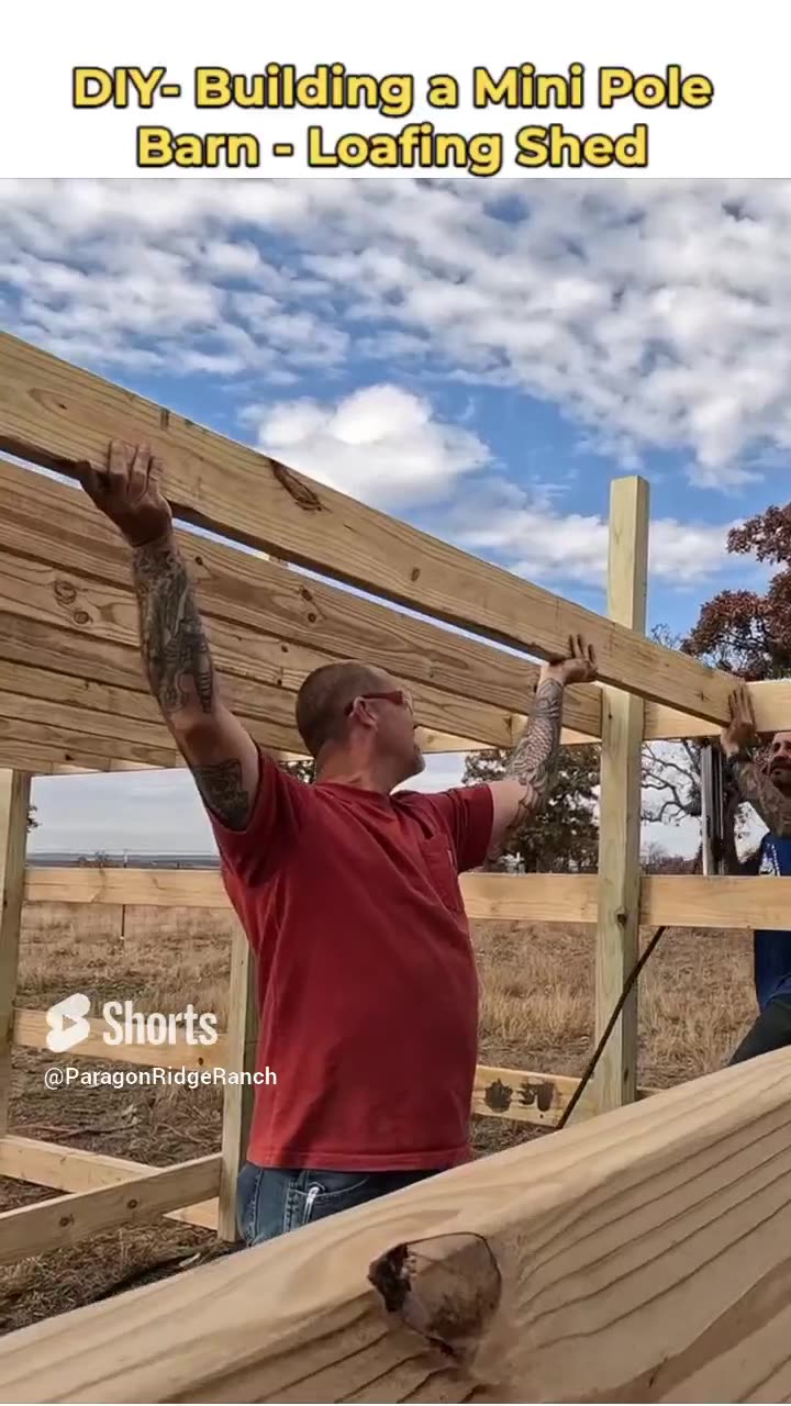 DIY Mini Pole Barn Start Building Loafing Shed 🐂🐑with The Crockers # ...
