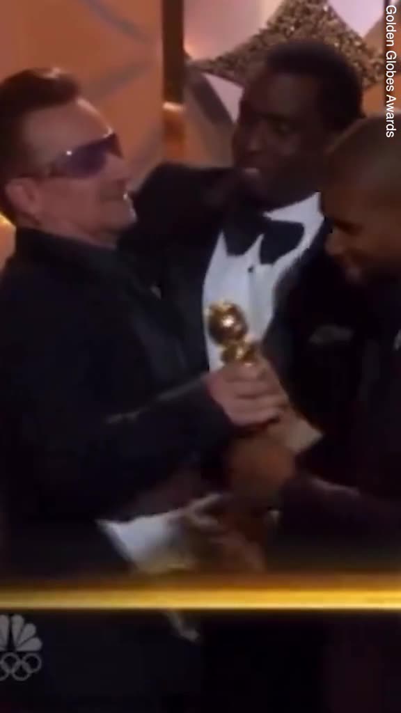 Bono dodges Diddy's kiss at Golden Globes in resurfaced clip