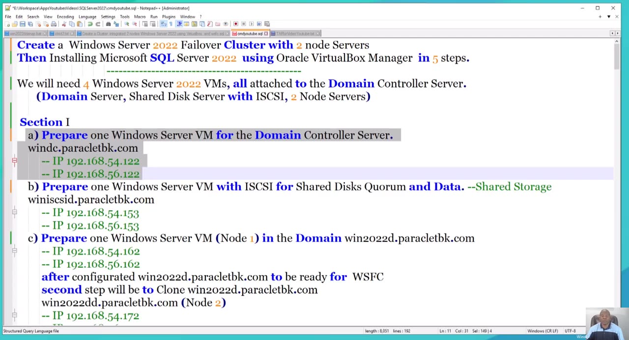 Create Windows Server 2022 Failover Cluster 2 node Servers and ...