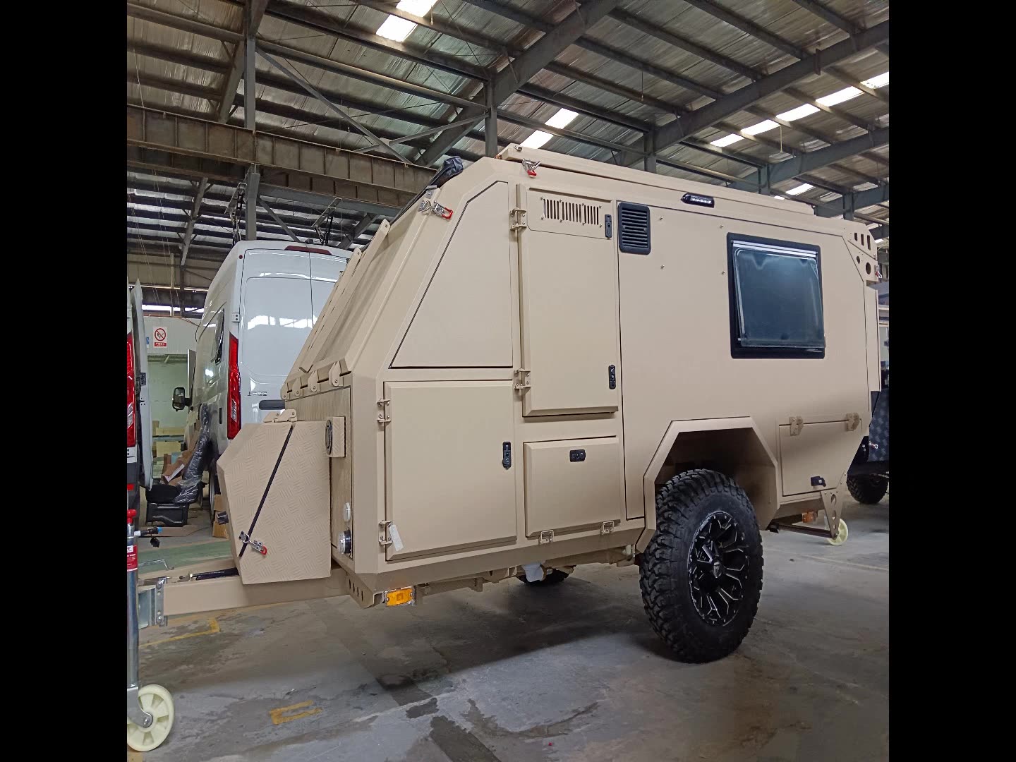 Custom njstar rv desert color off road trailer pictures in recent days