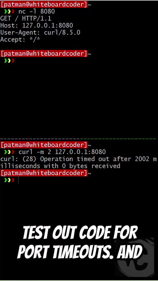 linux: use nc to simulate http server timeout