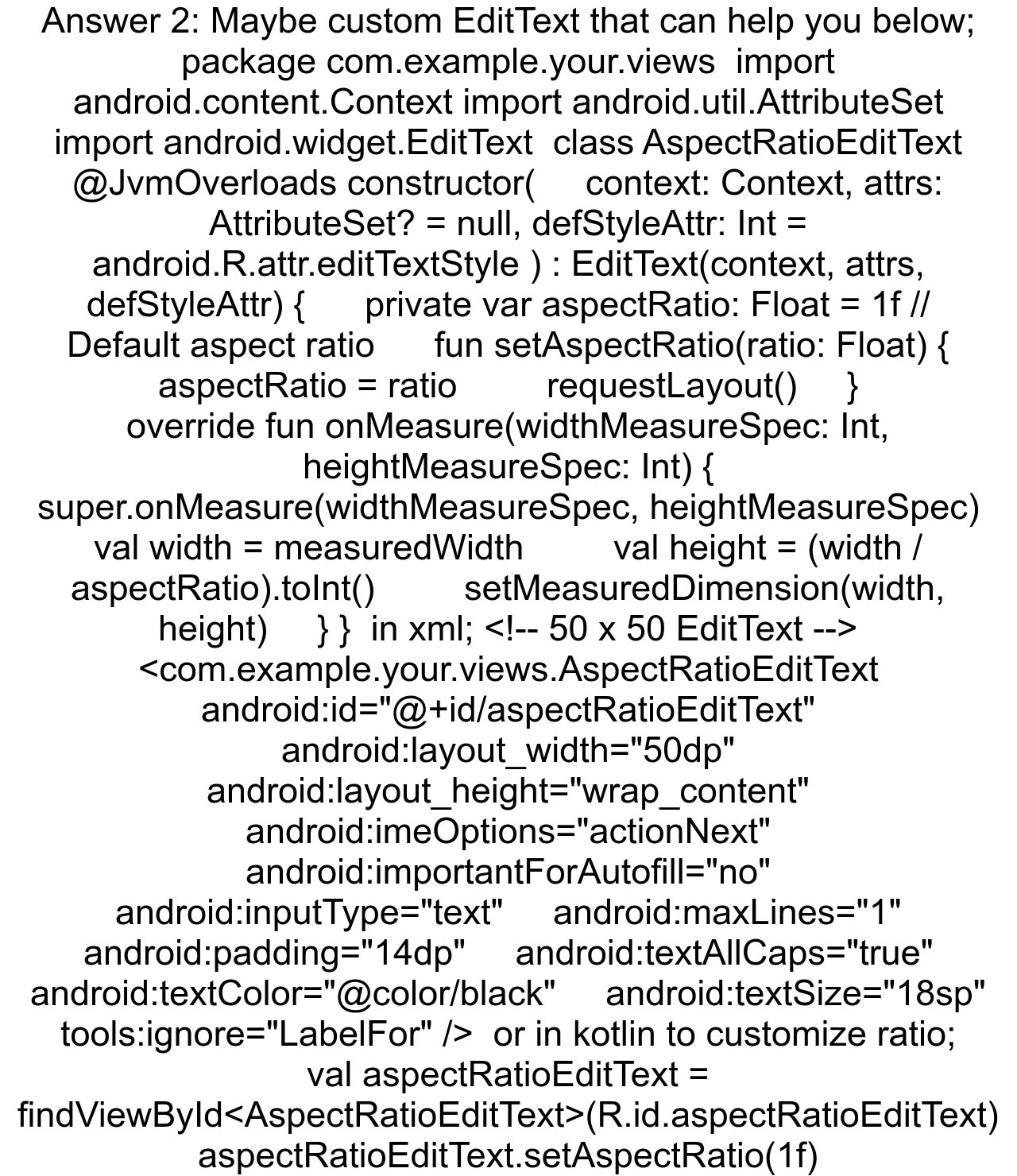 android edittext add square border how to make it square