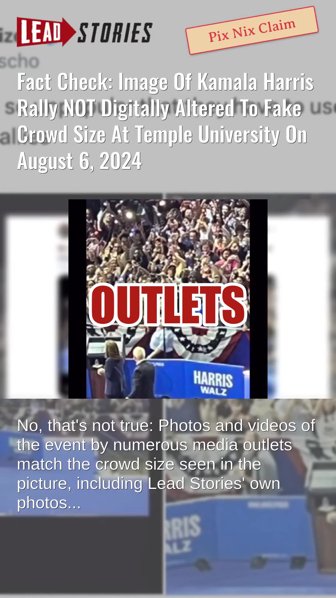 Fact Check: Image Of Kamala Harris Rally NOT Altered To Fake Crowd Size ...