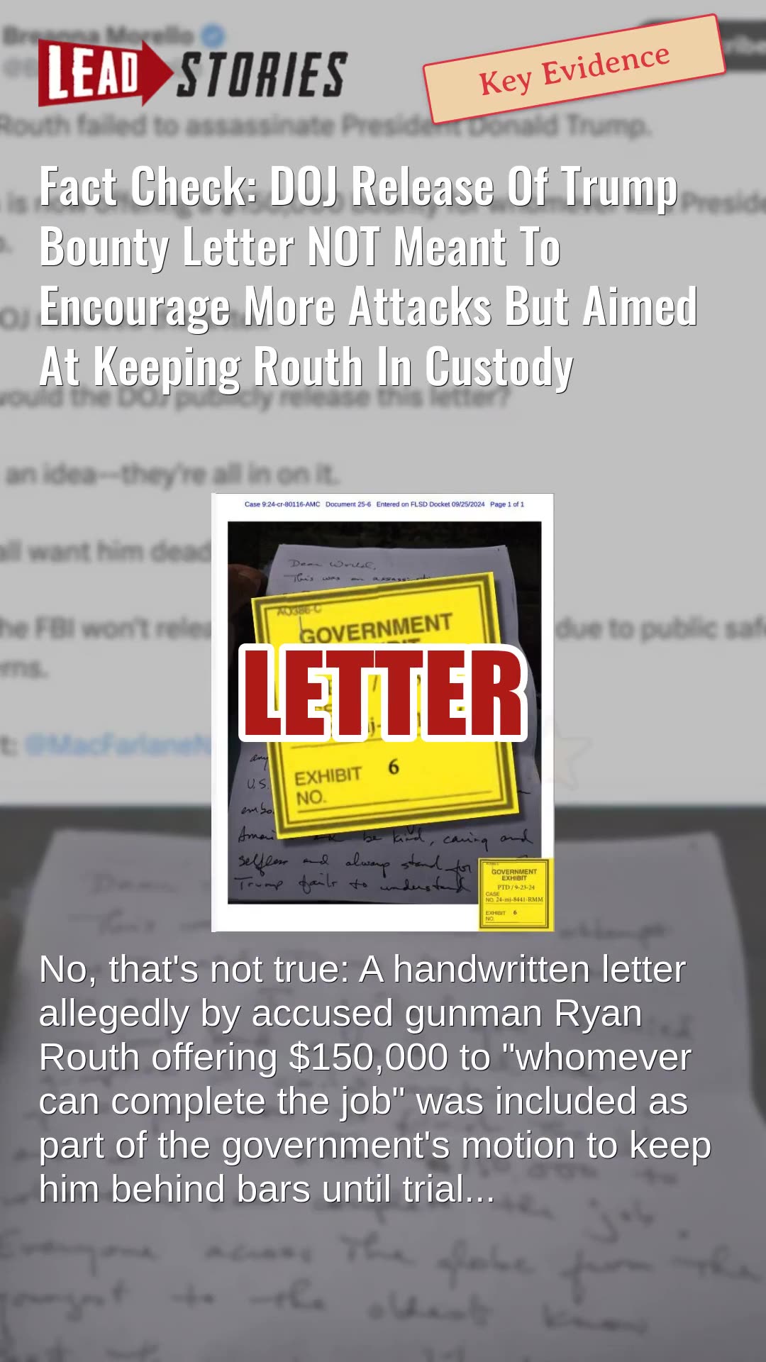 Fact Check: DOJ Release Of Trump Bounty Letter NOT Meant To Encourage ...