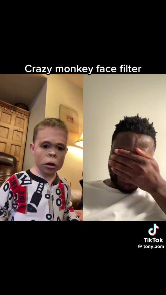 Crazy monkey face filter
