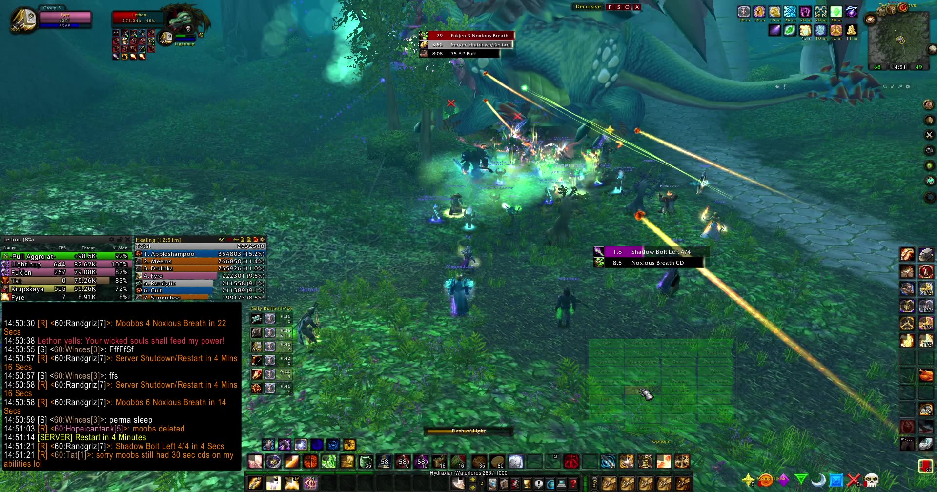 Turtle wow - PUG Dragons of nightmare and server reset - Paladin POV ...