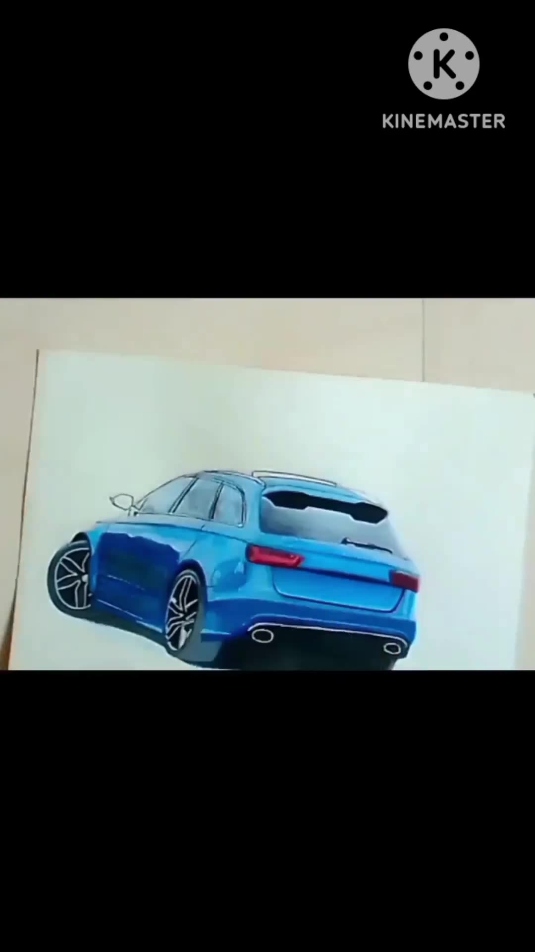 Audi rs6 realistic drawing