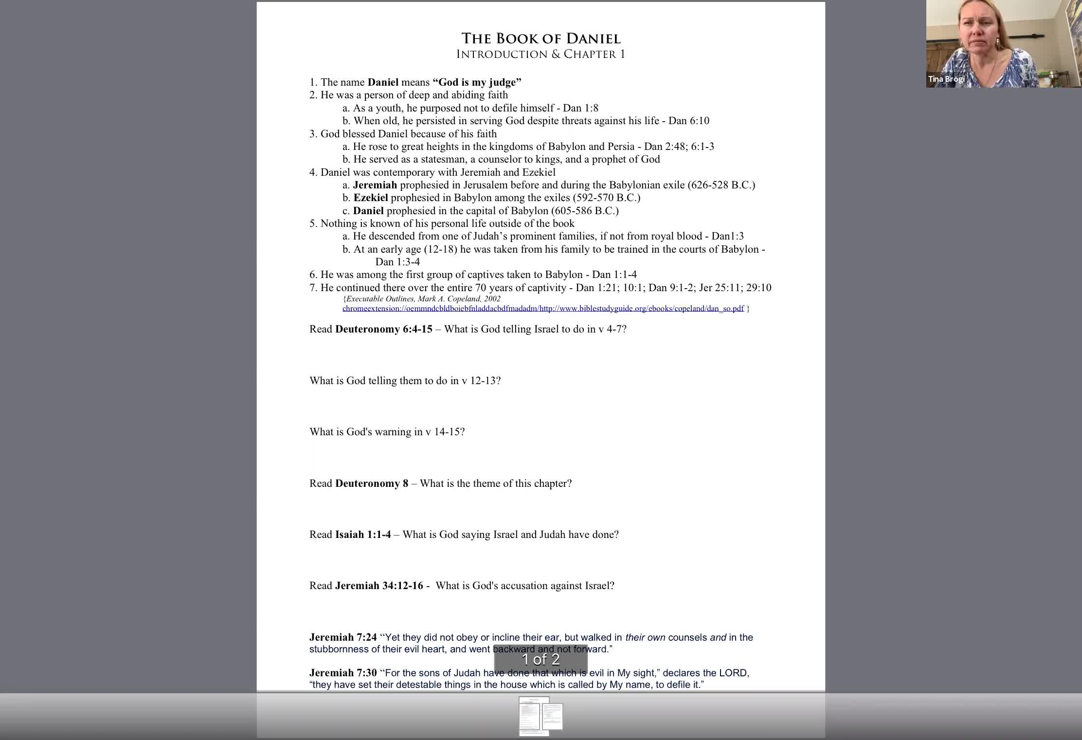 Daniel Chapter 1 Bible Study