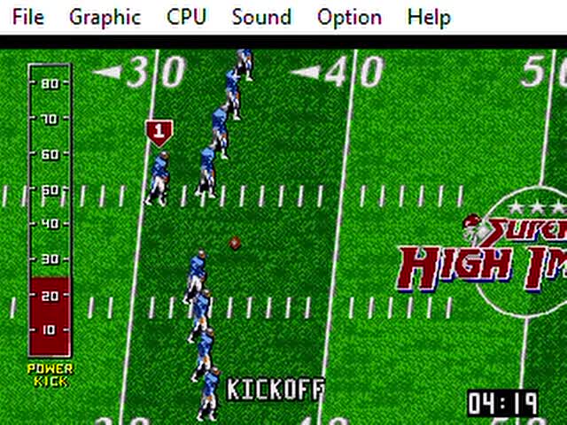 Retro football game Super High Impact