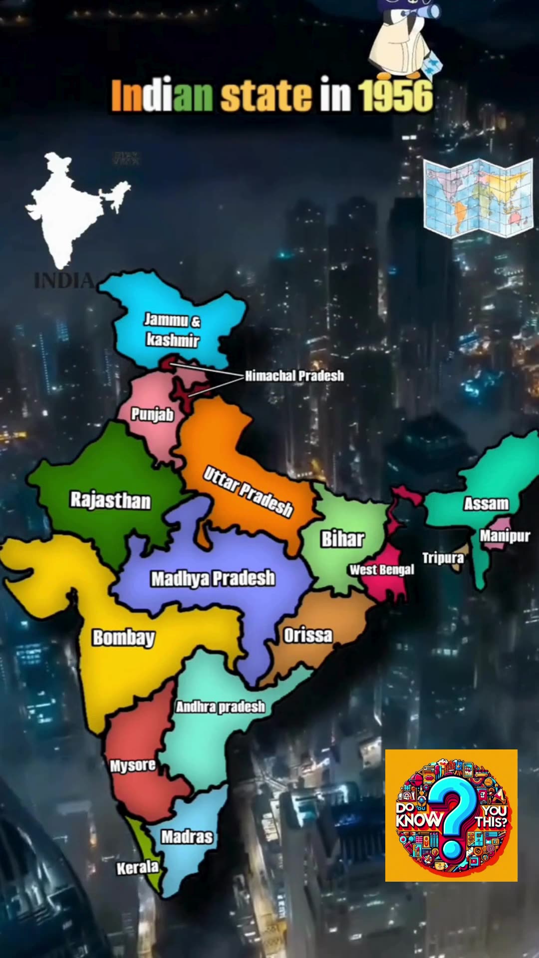 Mapping India's Evolution: A Journey Through its States in 1956