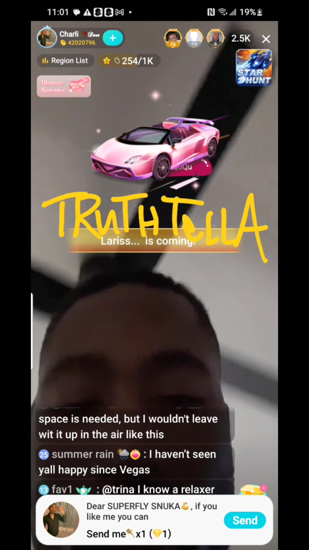 CHARLI GOES LIVE TO BEG FOR GAS MONEY TO GET TO NEXT CITY