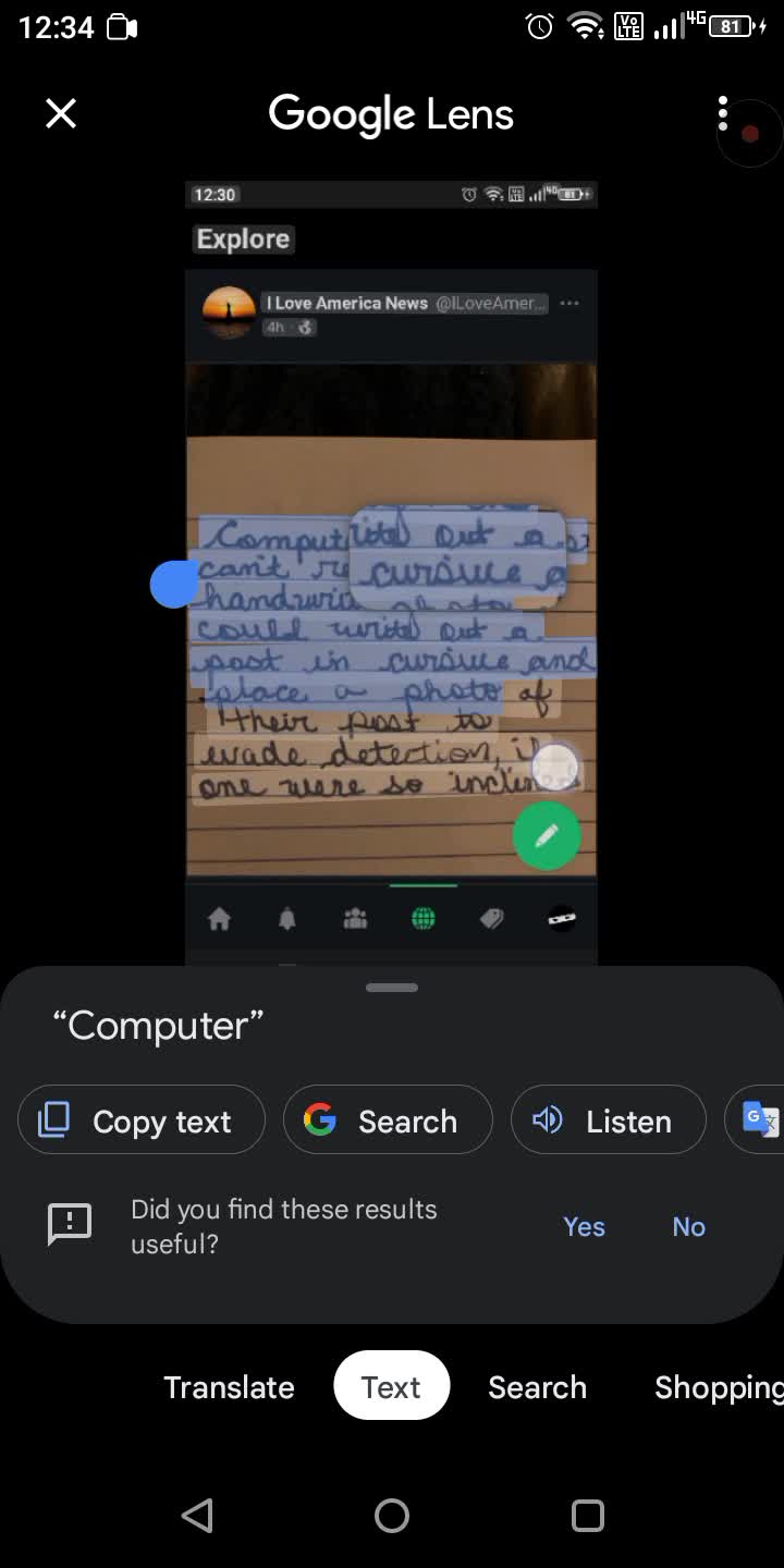 Google Lens Reading Cursive Meme