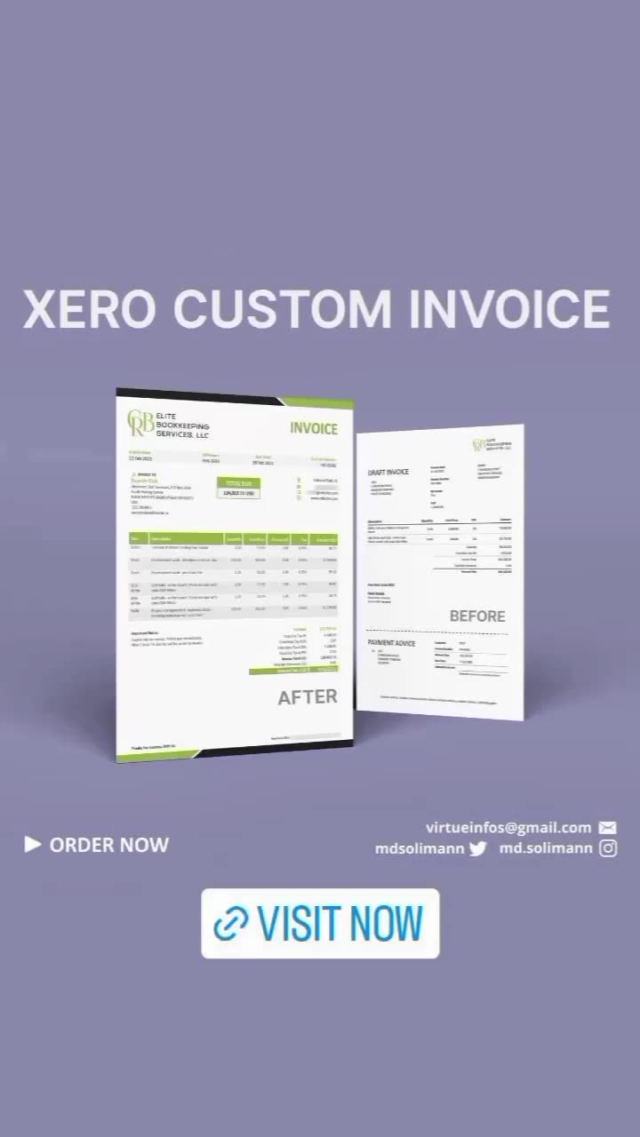 Xero template | Xero invoice template | Xero custom docx