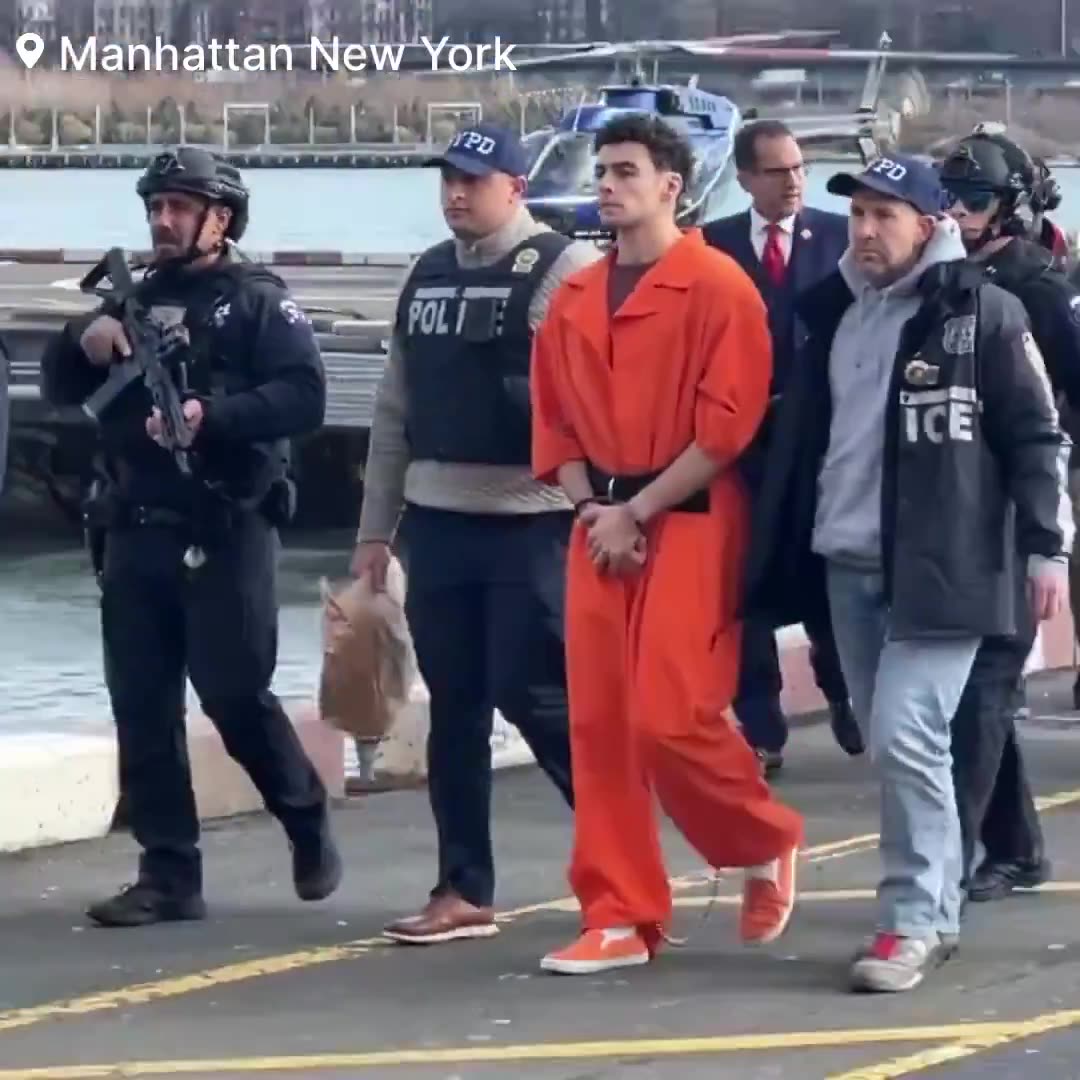 Luigi Mangione perp walk NYC