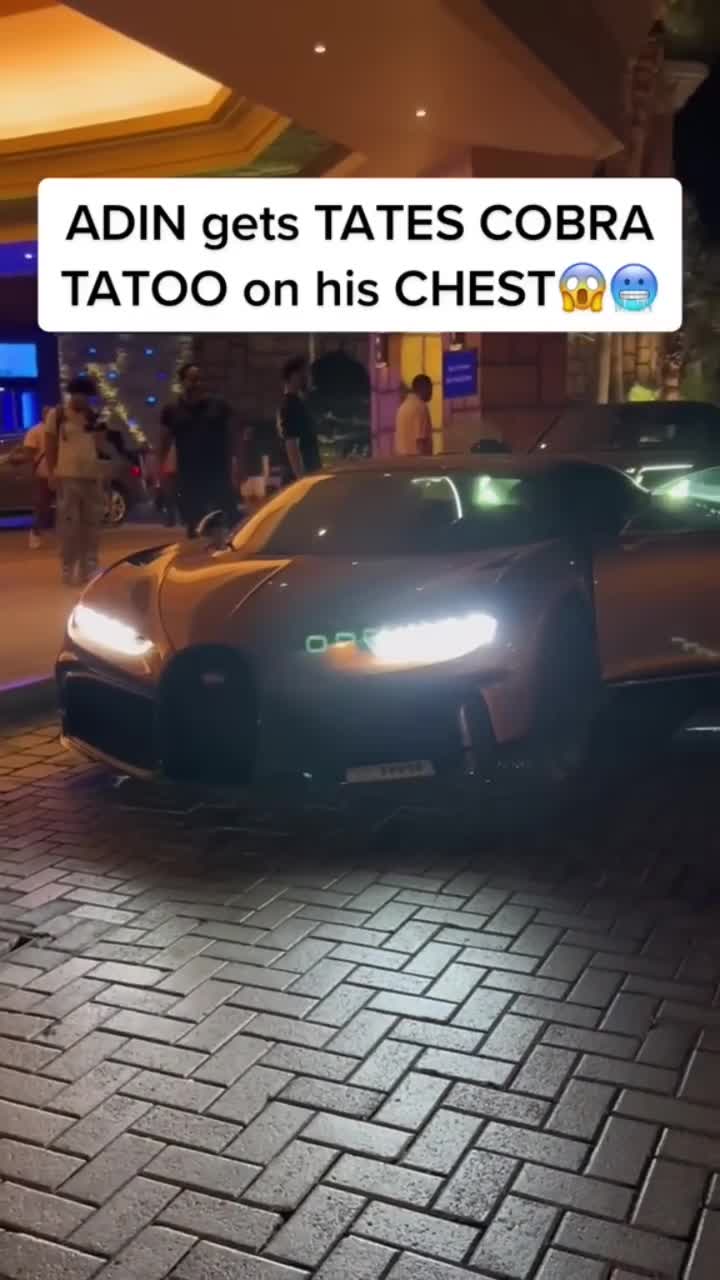 ADIN gets TATES COBRA TATTOO on his CHEST😱🥶