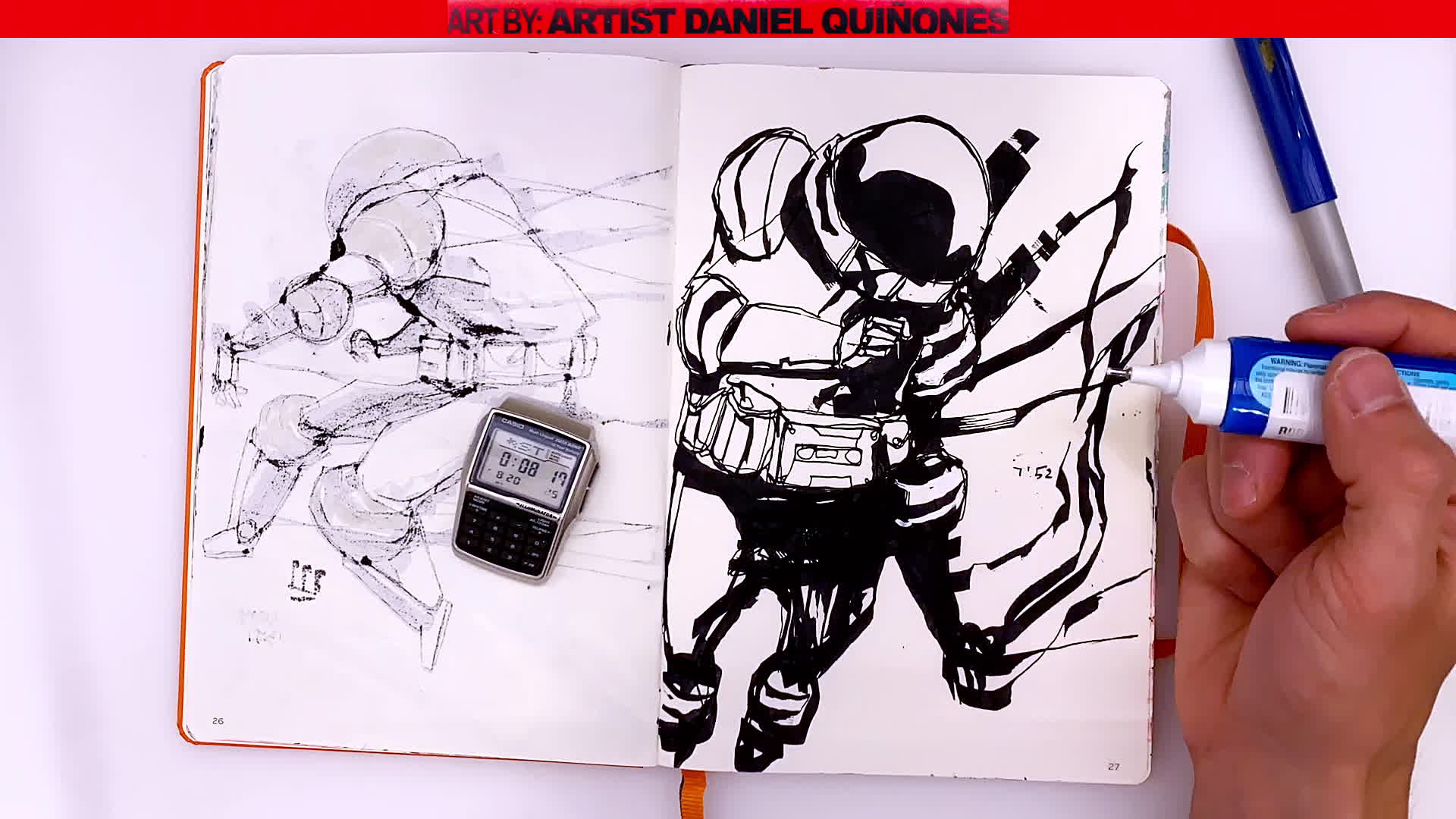 VOL.8 Time-Lapse Pen drawings without lifting pencil | art by - Artist ...