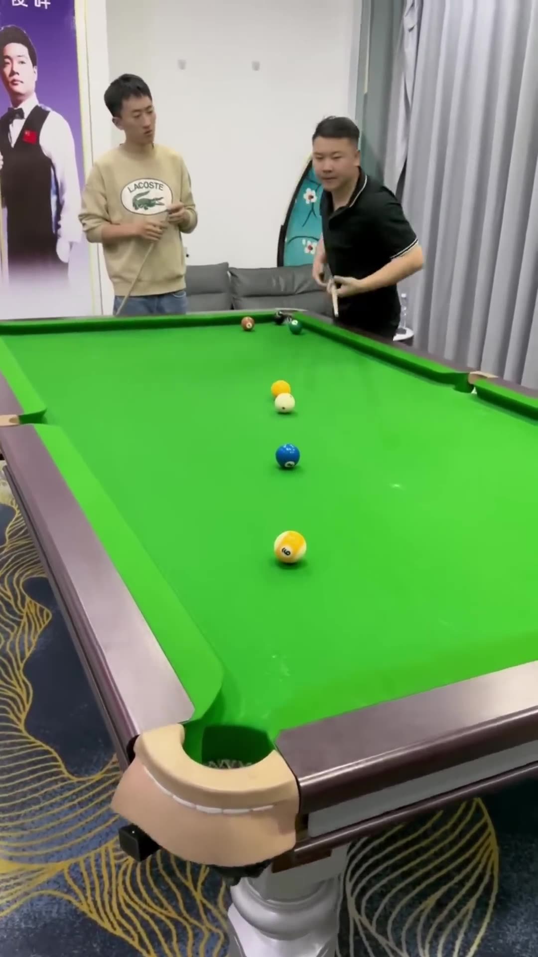 Pool biliard funny shot