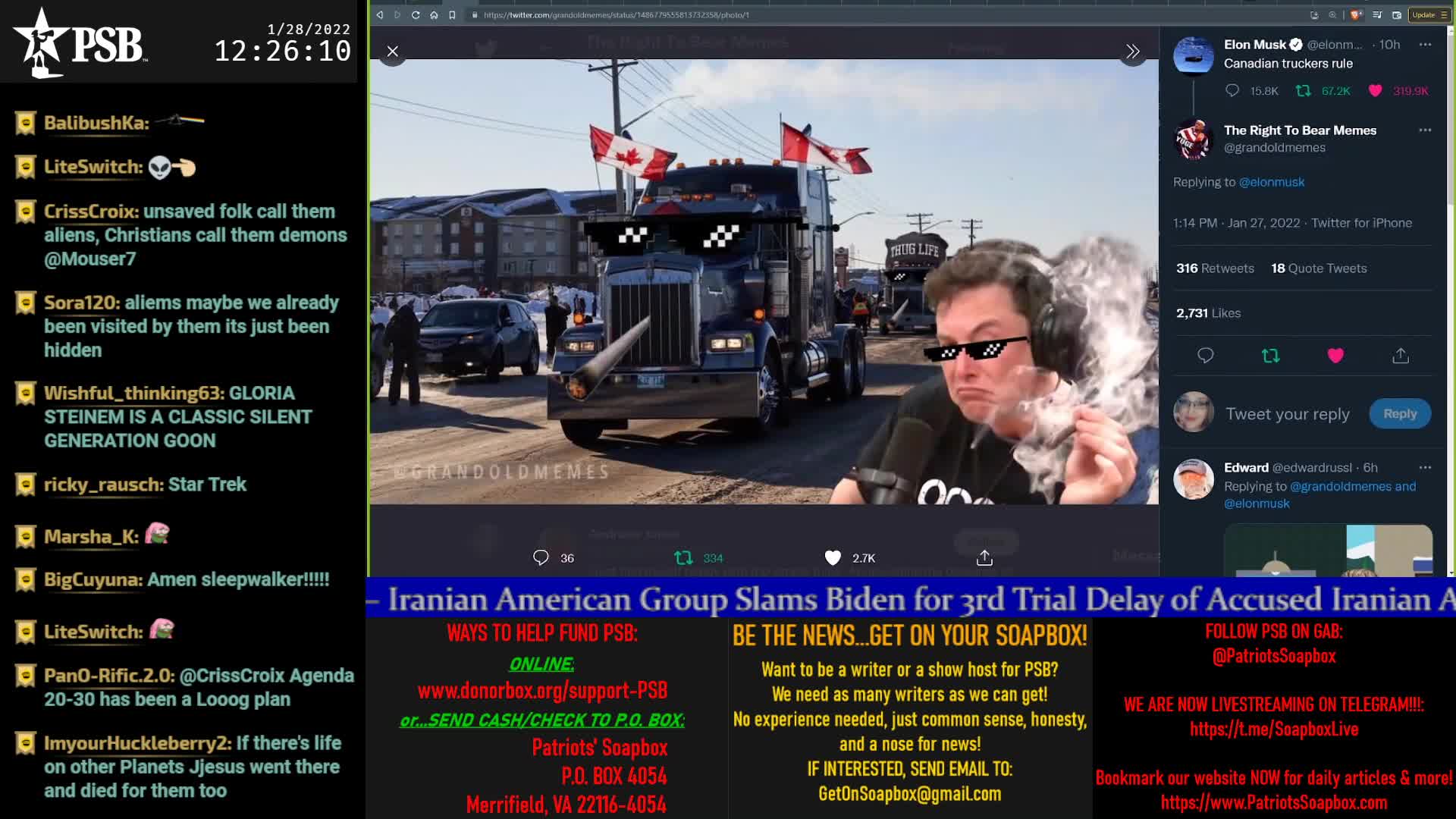 2022-01-27 22:00 EST - The MAGA Mullet Show: with MagaSwaga