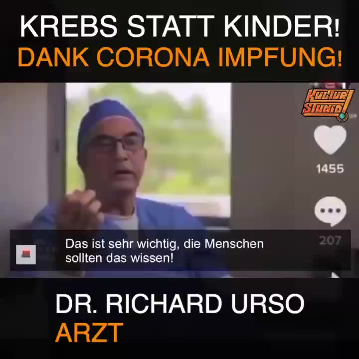 Krebs statt Kinder! Dr. Richard Urso bestätigt unsere Recherchen!