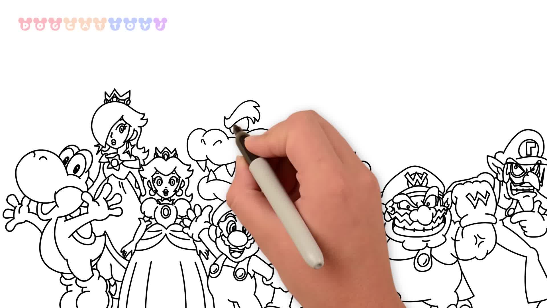 How to Draw Super Mario Characters #200 _ Drawing Coloring Pages Videos ...