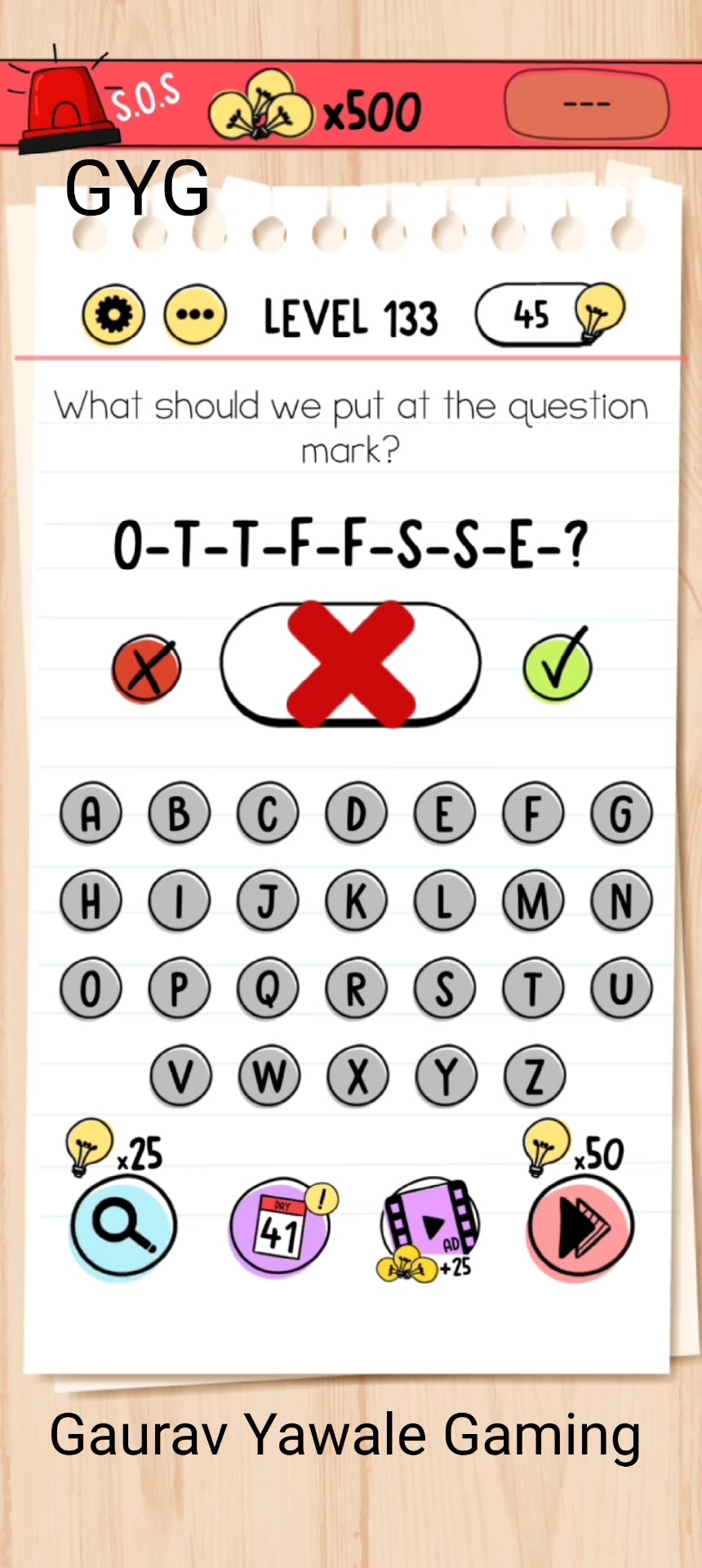 what should we put at the question mark? Brain Test Level 133!