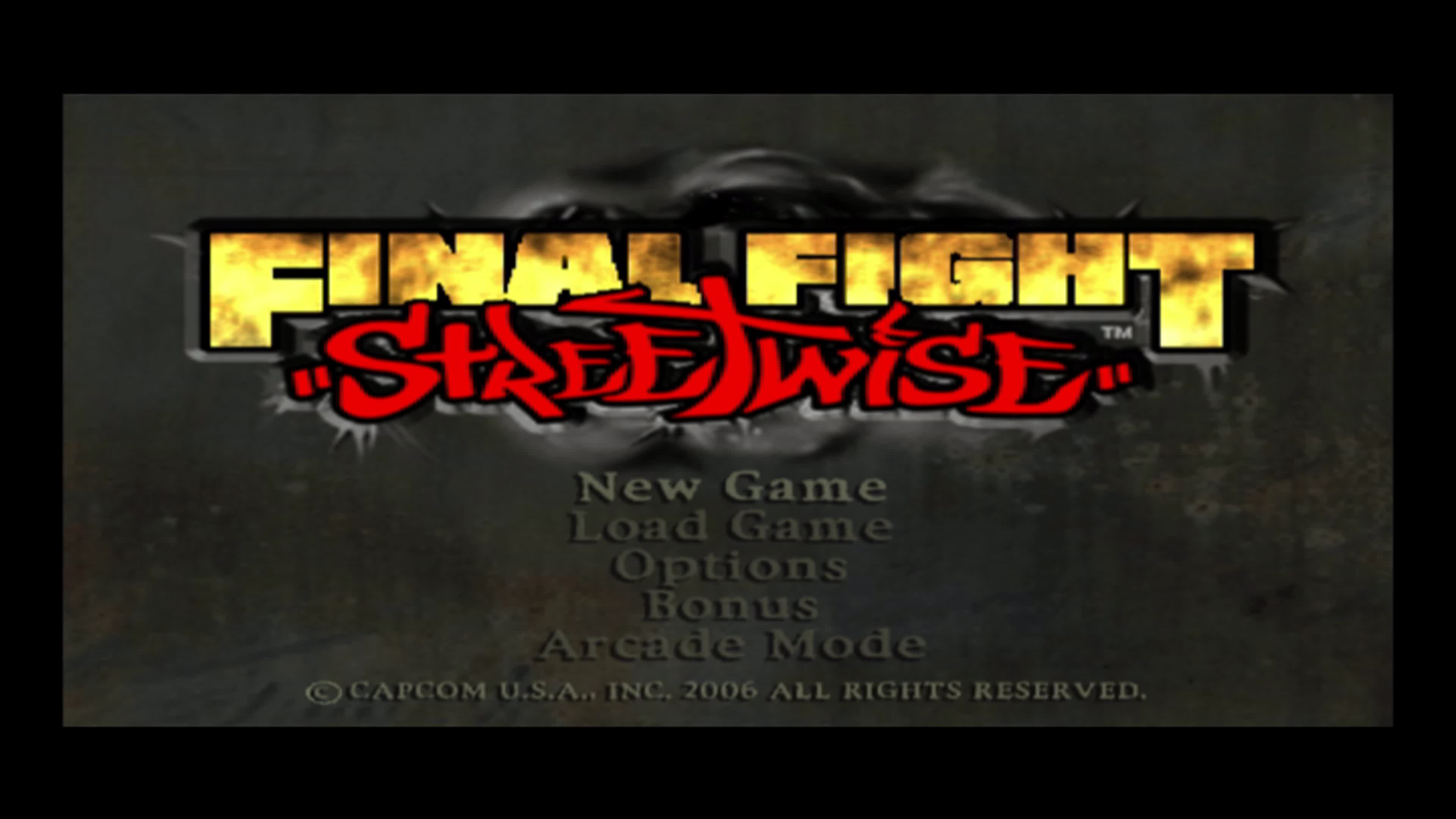 Intro Cutscene & Title Screen - Final Fight: Streetwise - PS2