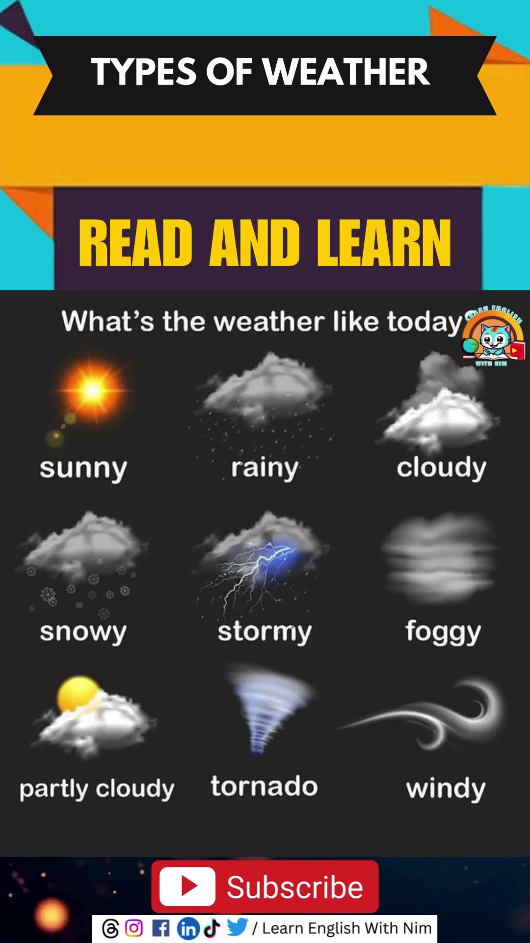 "What's the Weather Like Today? | Learn Weather Types in English"