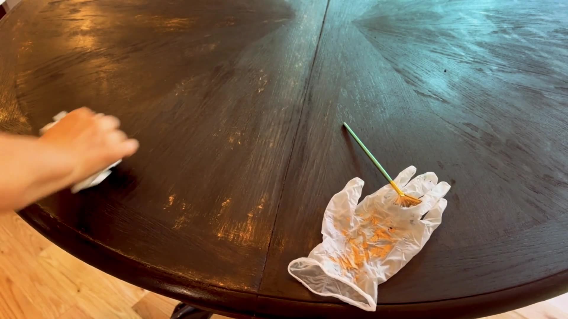 Easy Dining Room Tabletop Make Over // DIY