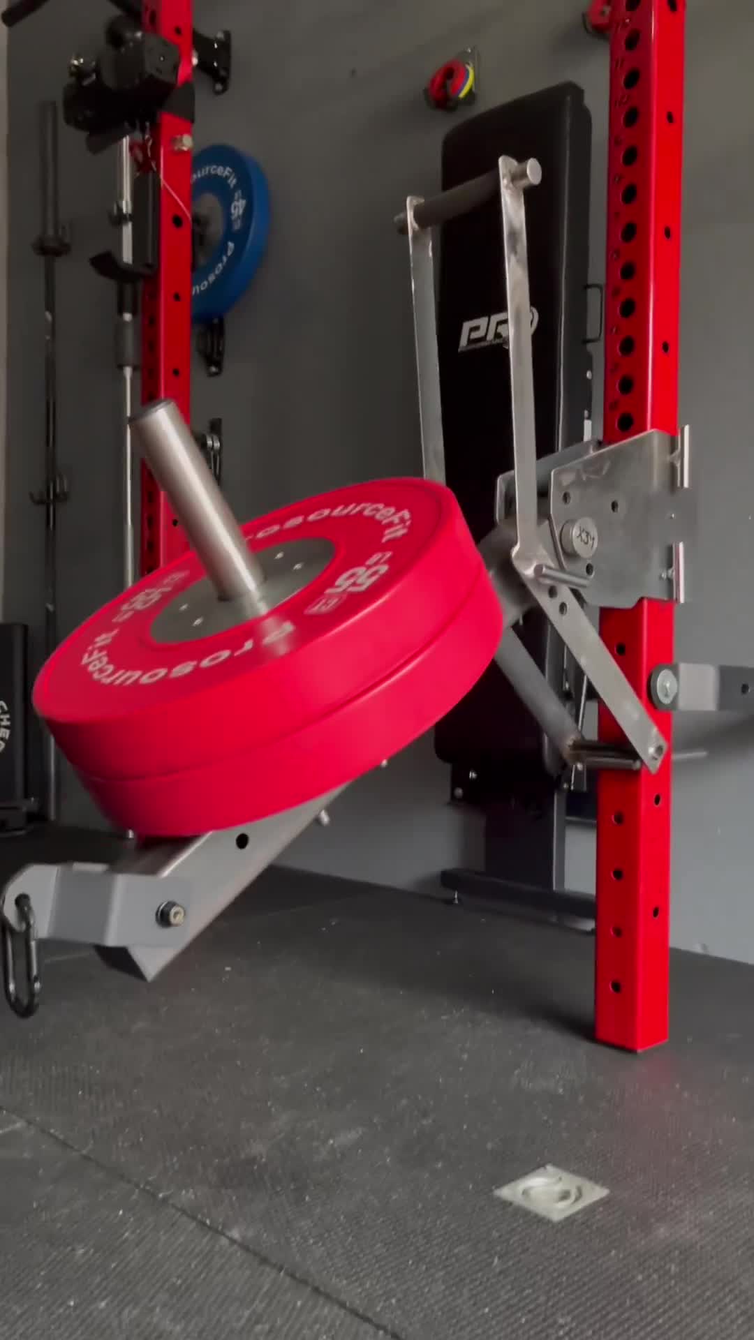 Belt Squat Lever Arm Rack Attachment (Self Release Kickstand)