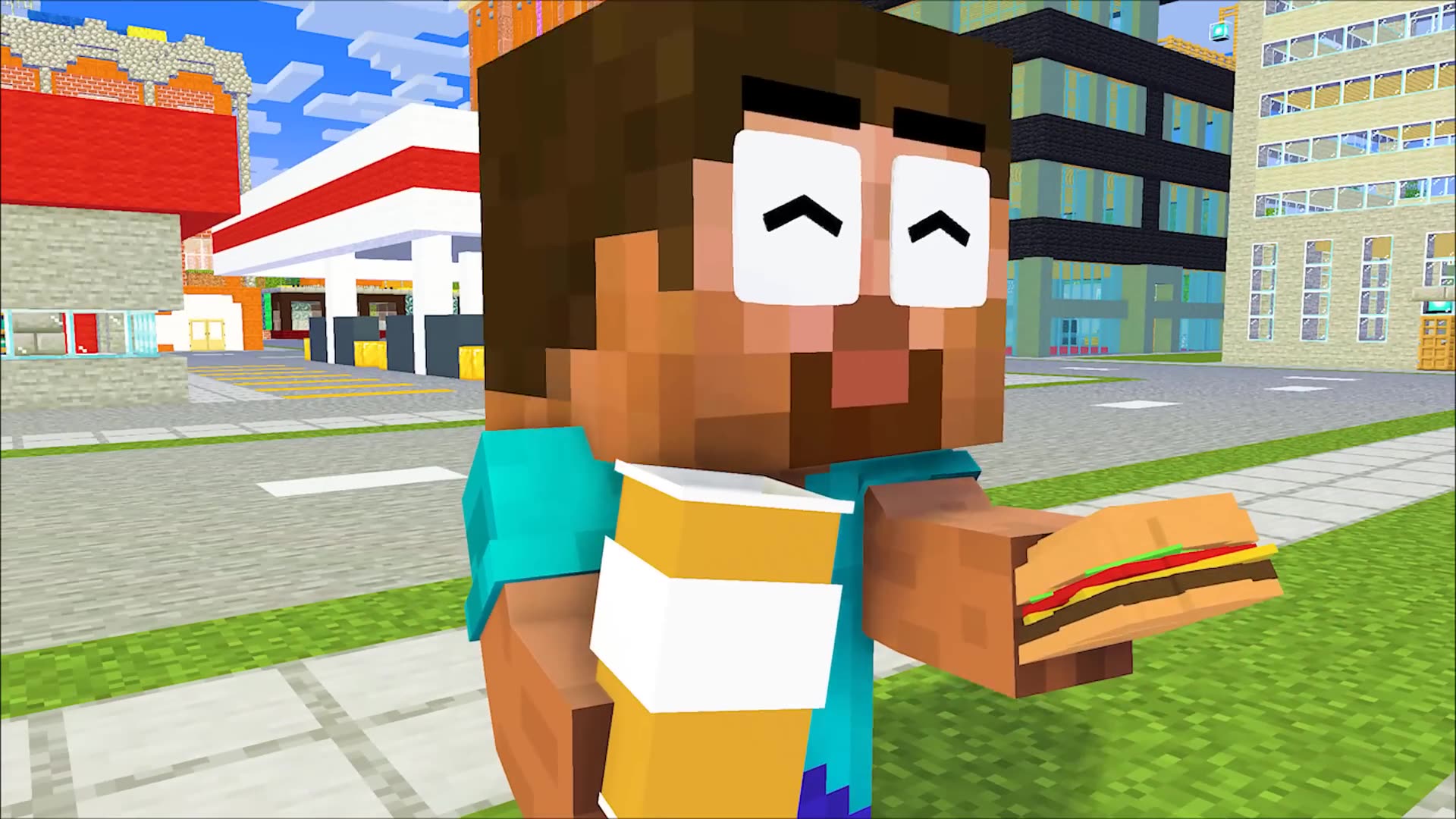 Monster School Herobrine, Don't Waste Food - Minecraft Animation