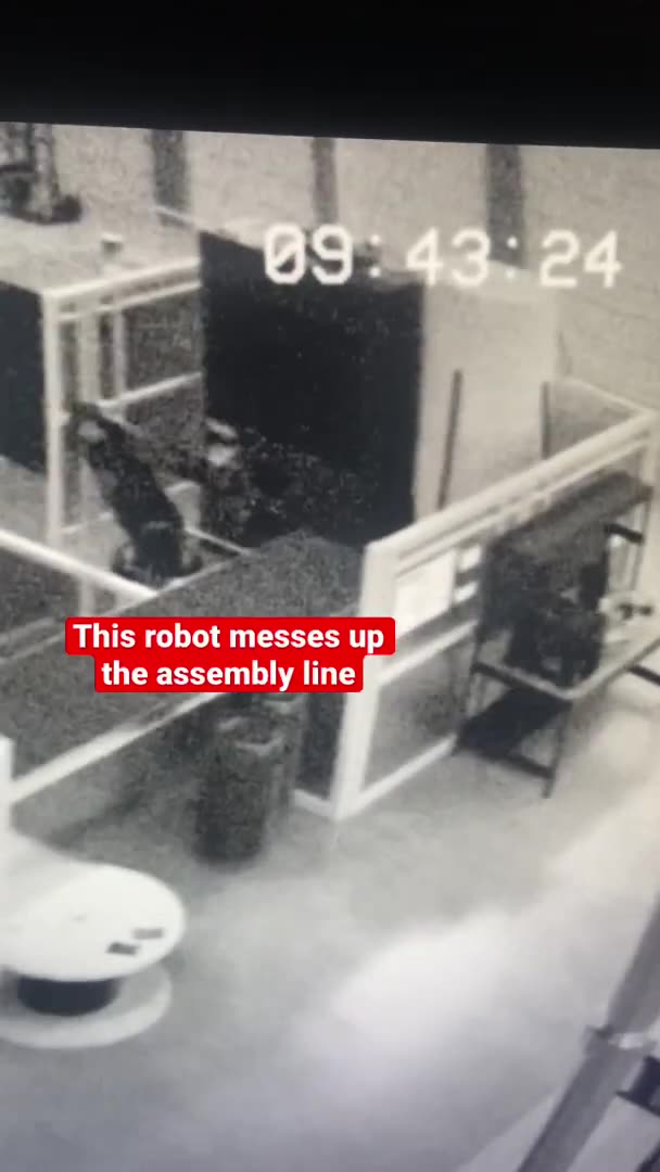 Robot Attacks Factory Worker