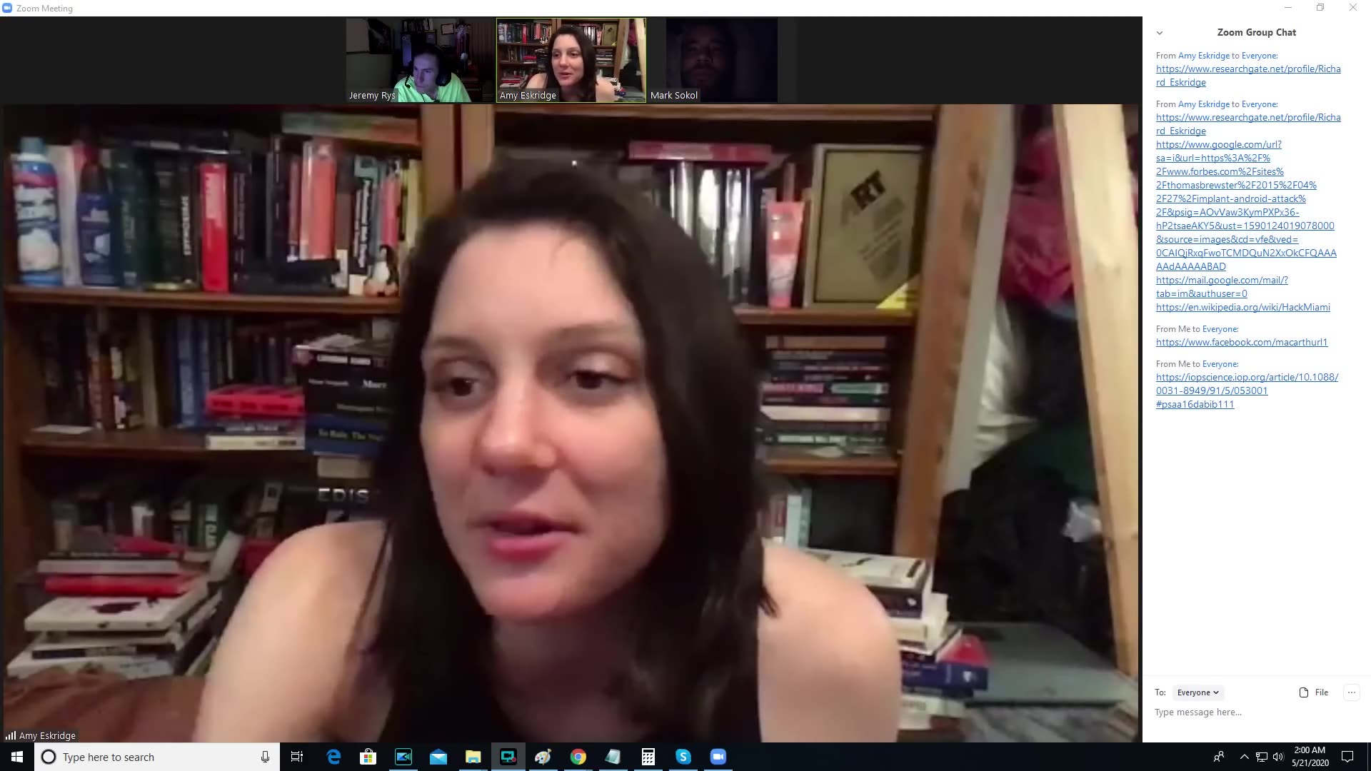 Amy Eskridge (Full Interview) - Jeremy Rys (no audio) and Mark Sokol