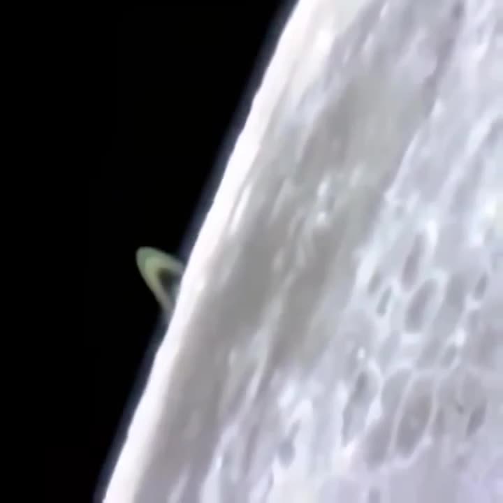 Incredible footage of Saturn rising from behind the Moon